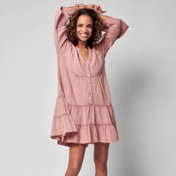 Faherty | Dresses | Faherty Dream Cotton Gauze Kasey Dress In Sunwashed ...